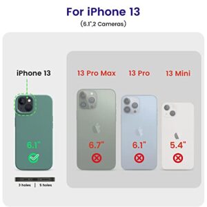 OTOFLY Designed for iPhone 13 Phone Case, Silicone Shockproof Slim Thin Phone Case for iPhone 13 6.1 inch Midnight Green