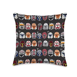 star wars the clone wars trooper helmet pattern throw pillow