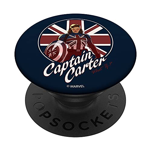 Marvel What If Captain Carter British Flag PopSockets Swappable PopGrip