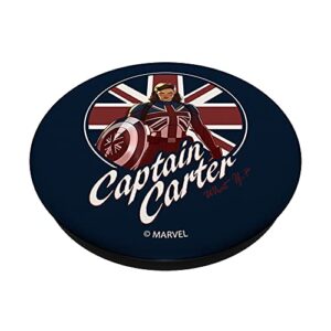 Marvel What If Captain Carter British Flag PopSockets Swappable PopGrip