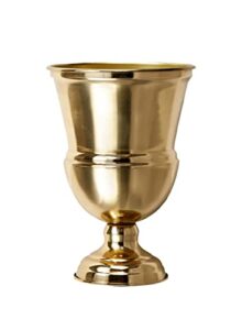 serene spaces living decorative gold vase urn, gold vases for centerpieces, metal vase use for home decor, wedding, parties, floral arrangements, measures 10.25" tall & 7.25" diameter