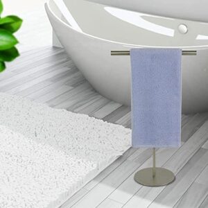 KURBAO Towel Rack T-Shape Hand Towel Stand for Bathroom, Kitchen or Vanity Towel Holder Stand, Hand Towel Holder Standing SUS 304 Stainless Steel Height-Adjustable