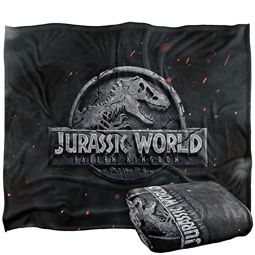 Jurassic World Fallen Kingdom Logo Officially Licensed Silky Touch Super Soft Throw Blanket 50" x 60"