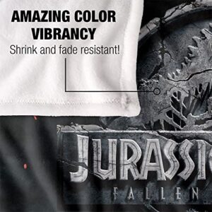 Jurassic World Fallen Kingdom Logo Officially Licensed Silky Touch Super Soft Throw Blanket 50" x 60"