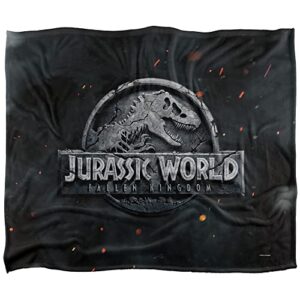 Jurassic World Fallen Kingdom Logo Officially Licensed Silky Touch Super Soft Throw Blanket 50" x 60"