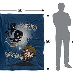 Harry Potter Expecto Patronum Chibi Potter Officially Licensed Silky Touch Super Soft Throw Blanket 50" x 60"