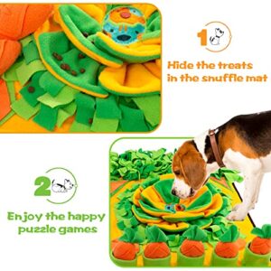 ZMUBB Pet Snuffle Mat for Dogs Sniff Mat Nosework Feeding Mat Slow Feeder Interactive Dog Puzzle Toys for Training and Stress Relief Encourages Natural Foraging Skills (31''x19'')