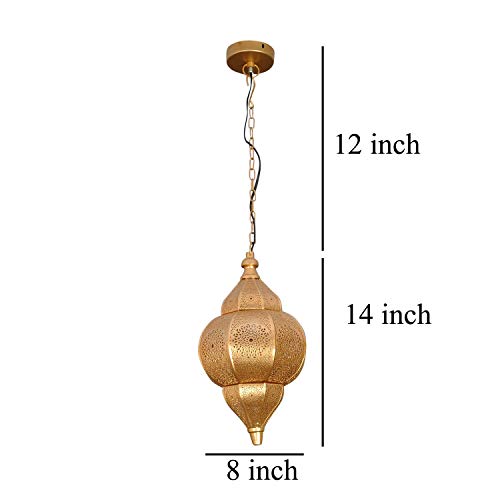 DecorHack by Arusaya Wedding Event Party Festival Decoration Ceiling Pendant Fixtures Lamp Light Moroccan Lamp (14X8 Inch)