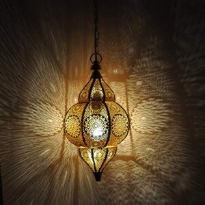 DecorHack by Arusaya Wedding Event Party Festival Decoration Ceiling Pendant Fixtures Lamp Light Moroccan Lamp (14X8 Inch)