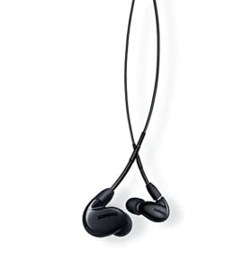 shure se846 wired sound isolating earbuds, high definition sound + natural bass, four drivers, secure in-ear fit, detachable cable, durable quality, compatible with apple & android devices - black