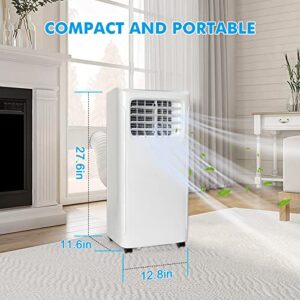 Global Air 10,000 BTU Portable Air Conditioners - Portable AC with Dehumidifier, Fan Mode, Remote Control & Window Kit Included - Ideal for Home, Office, Apartment & Small Rooms up to 300 Sq.Ft.