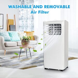 Global Air 10,000 BTU Portable Air Conditioners - Portable AC with Dehumidifier, Fan Mode, Remote Control & Window Kit Included - Ideal for Home, Office, Apartment & Small Rooms up to 300 Sq.Ft.