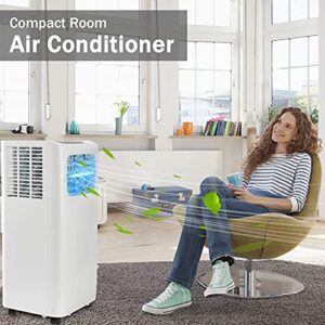 Global Air 10,000 BTU Portable Air Conditioners - Portable AC with Dehumidifier, Fan Mode, Remote Control & Window Kit Included - Ideal for Home, Office, Apartment & Small Rooms up to 300 Sq.Ft.