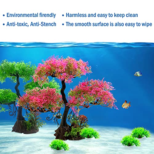 MiukingPet Artificial Aquatic Plants Fishtank Decorations Aquarium Decorations,Applicable to Office and Household Simulation Fish Tank Plants (Green)