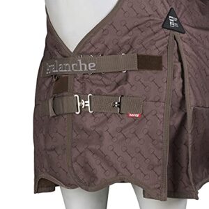 HORZE Avalanche 1200D Lightweight Turnout Blanket with Fleece Lining | Waterproof Horse Rain Sheet - Chocolate Chip Brown/Dark Brown - 72 in