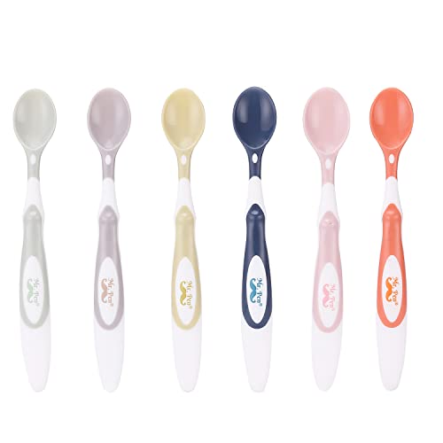 Mr. Pen- Baby Spoons, 6 Pack, Silicone Baby Spoon, Soft-Tip Baby Feeding Spoon, Infant Spoons, Feeding Spoons for Babies, Baby Food Spoon, Spoons for Baby, Toddler Spoons