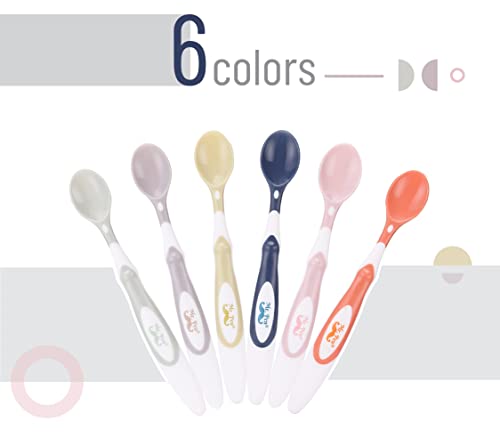 Mr. Pen- Baby Spoons, 6 Pack, Silicone Baby Spoon, Soft-Tip Baby Feeding Spoon, Infant Spoons, Feeding Spoons for Babies, Baby Food Spoon, Spoons for Baby, Toddler Spoons