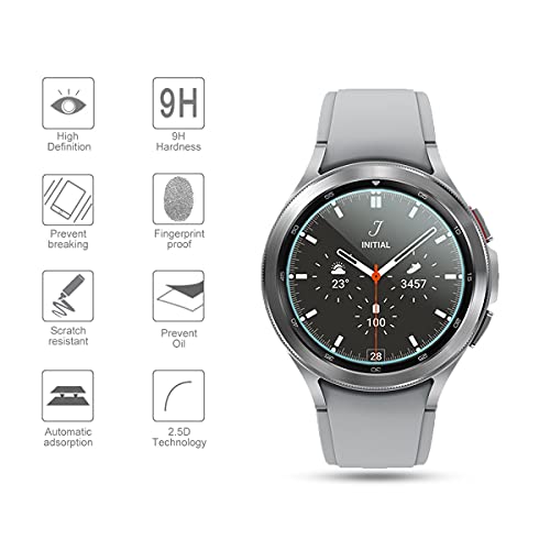 Suoman 4-Pack for Samsung Galaxy Watch 4 Classic 42mm Screen Protector, 2.5D 9H Hardness Tempered Glass Screen Protector for Galaxy Watch 4 Classic 42mm Smartwatch