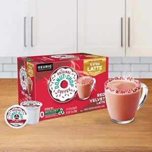 The Original Donut Shop One-Step Red Velvet Latte, Keurig Single Serve K-Cup Pods, 10 Count