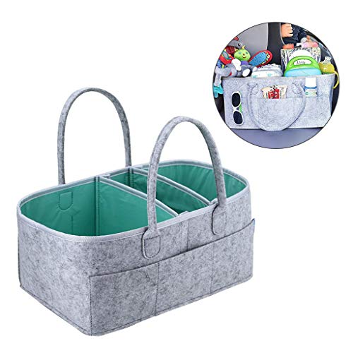 UXZDX Baby Diaper Caddy Organizer Portable Storage Basket Essential Bag for Nursery Waterproof Liner Changing Table Storage Bag