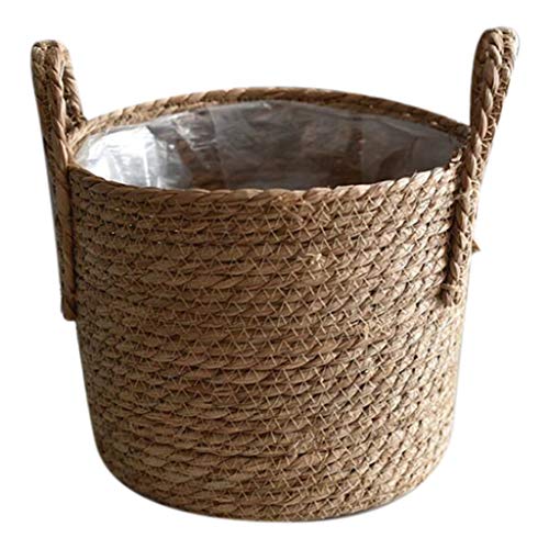 UXZDX Straw Storage Basket Rattan Floor Flower Pot Crafts Decoration Modern Home Living Room Bedroom Shop Flower Basket