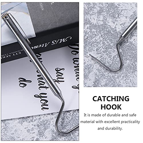 DOITOOL 2pcs Snake Hook Telescopic Snake Catching Tools Stainless Steel Snake Tongs Reptile Grabber 68cm