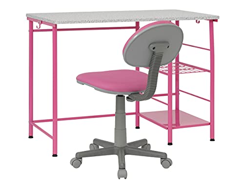 Calico Designs Study Zone II Student Desk and Task Chair 2 Piece Set, Pink