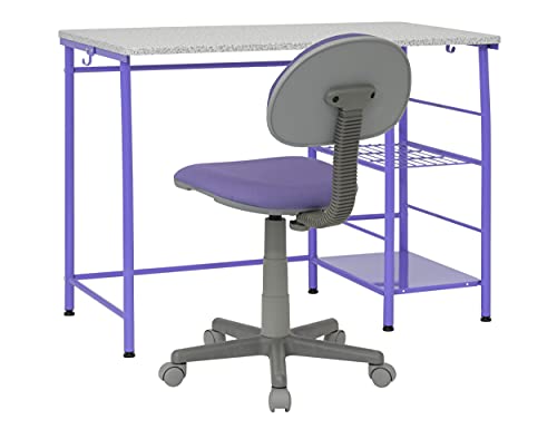 Calico Designs Study Zone II Student Desk and Task Chair 2 Piece Set, Purple