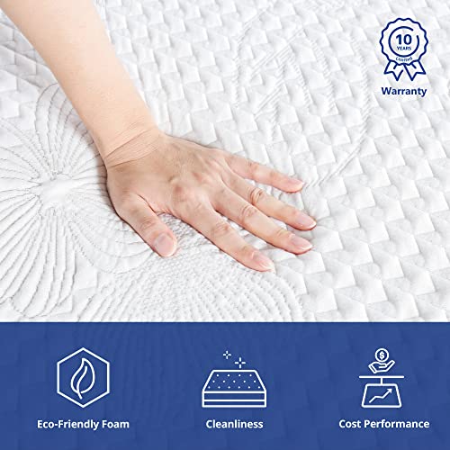 Oleesleep 6 Inch Ventilated Gel Infused Memory Foam Mattress, CertiPUR-US Certified, Blue, Full