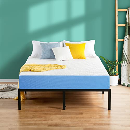 Oleesleep 6 Inch Ventilated Gel Infused Memory Foam Mattress, CertiPUR-US Certified, Blue, Full