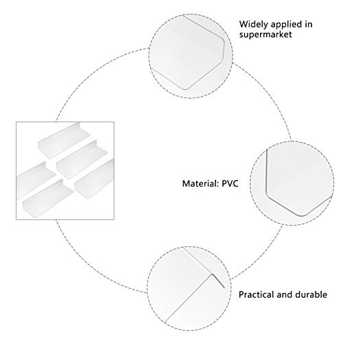 ULTECHNOVO Plastic Shelf Divider Clear Acrylic Shelf Dividers Acrylic Closet Shelf Separators 10Pcs