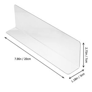 ULTECHNOVO Plastic Shelf Divider Clear Acrylic Shelf Dividers Acrylic Closet Shelf Separators 10Pcs