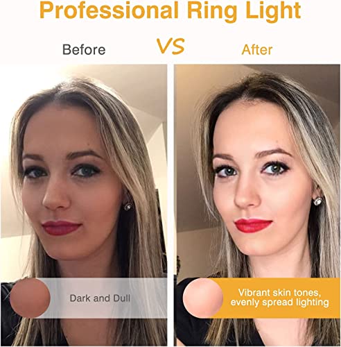 Clip on Ring Light, Kimwood Rechargeable 60 LED Selfie Ring Light for Phone, Laptop, Tablet ( 3 Models, 5 Level Brightness)