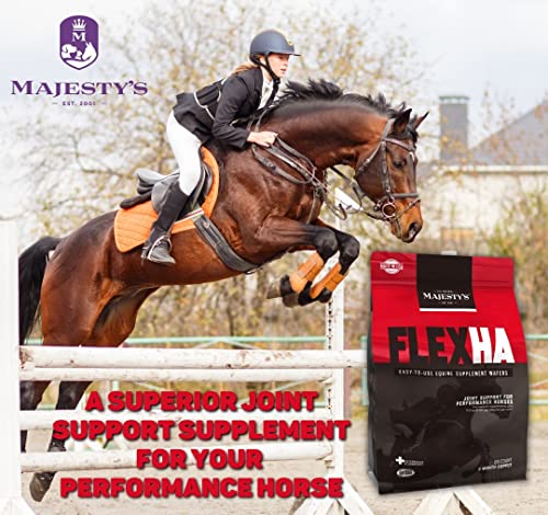 Majesty's Flex HA Wafers - Superior Performance Horse/Equine Joint Support Supplement - HA, Vitamin C, Yucca, Glucosamine (Peppermint, 2 Pack(120 Count Total))