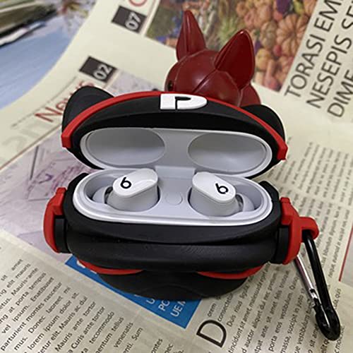 Compatible with Beats Studio Buds Case, Lamshaw 3D Cartoons Protective Cover Accessories Silicone Case Compatible with Beats Studio Buds 2021 (Hip-hop Dog)