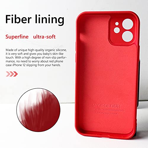 ZYX Red iPhone 11 Case - Shockproof Slim Fit Silicone TPU Soft Rubber Cover Protective red Bumper for iPhone 11 red, Case for Apple iPhone 11 for Boys Girls Woman Man｛6.1inch｝ (Red)