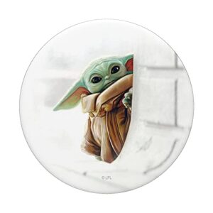 Star Wars The Mandalorian Grogu White PopSockets Swappable PopGrip