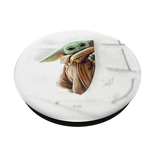 Star Wars The Mandalorian Grogu White PopSockets Swappable PopGrip