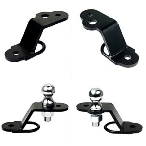 MAHLER GATES ATV/UTV 3-Way Towing Ball Mount Hitch Bolt-on, with 2 Inch Ball and 1-7/8 Inch Ball