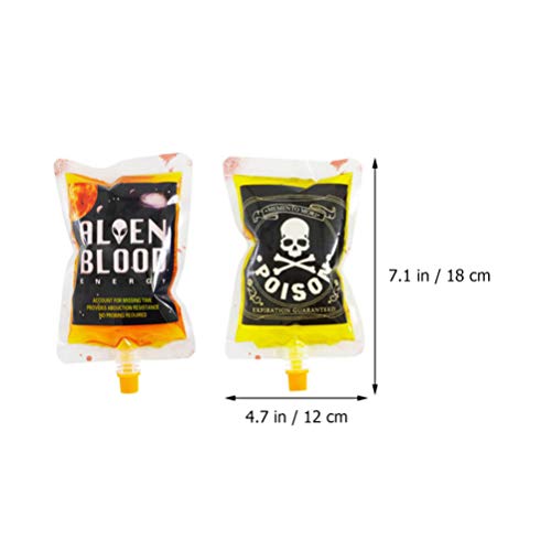 jojofuny 50pcs 250ml Halloween Blood Bag for Drink, Drink Storaging Bag, Drinks Juice Pouch Party Cups Drink Container Zombie Hospital Theme Party Favors