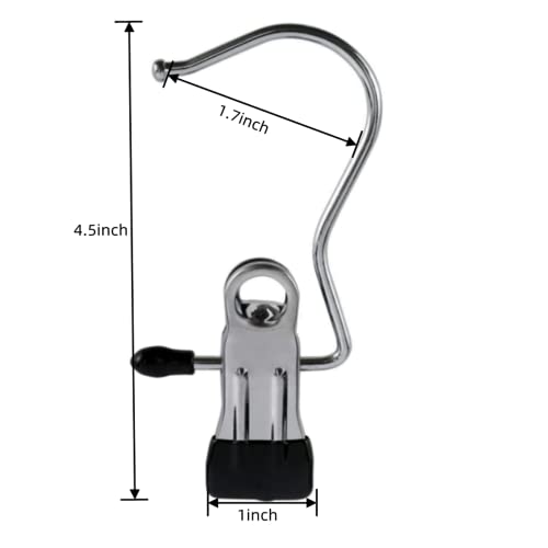 20 Stainless Steel Portable Hangers Tall Boots Hanging Clips Laundry Hooks Boot Holder and Black Plastic Family Travel Rotating Hanging Laundry Hook