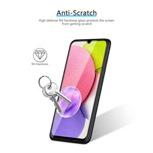 OMOTON [3 Pack] Screen Protector Compatible for Samsung Galaxy A03 / A03s / A03 Core, Bubble free, HD-Clear, Case Friendly, Tempered Glass Film for Galaxy （A03 & A03s & A03 Core）