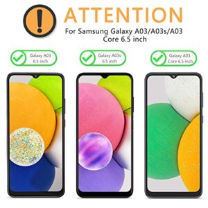 OMOTON [3 Pack] Screen Protector Compatible for Samsung Galaxy A03 / A03s / A03 Core, Bubble free, HD-Clear, Case Friendly, Tempered Glass Film for Galaxy （A03 & A03s & A03 Core）