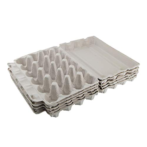 YARDWE Egg Cartons Set| 5 Pcs Cardboard Egg Cartons,- Friendly Recycled Material Biodegradable Reusable Egg Trays with Lids