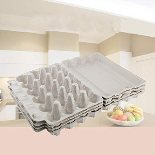 YARDWE Egg Cartons Set| 5 Pcs Cardboard Egg Cartons,- Friendly Recycled Material Biodegradable Reusable Egg Trays with Lids