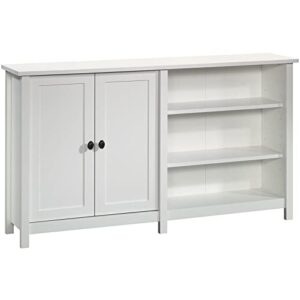 sauder county line storage console tv stand in soft white, soft white finish