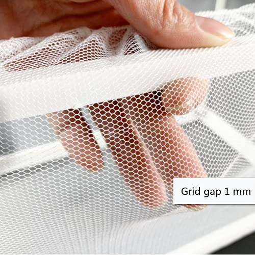 2pcs Large Size Fish Tank Breeder Net,Nylon Mesh Fish Fry Hatchery Breeder Box Separation Net Incubator Mesh, with Suction Cup