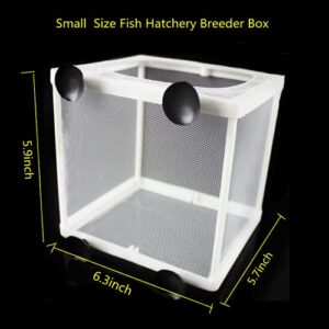 2pcs Large Size Fish Tank Breeder Net,Nylon Mesh Fish Fry Hatchery Breeder Box Separation Net Incubator Mesh, with Suction Cup