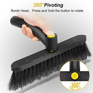 Yemei 35" Extendable Car Snow Brush with Squeegee，Brush Supports 360 Degree Rotation，Retractable Snow Shovel with Foam Grip ,for Small Car Truck SUV + Ice Scraper Yellow