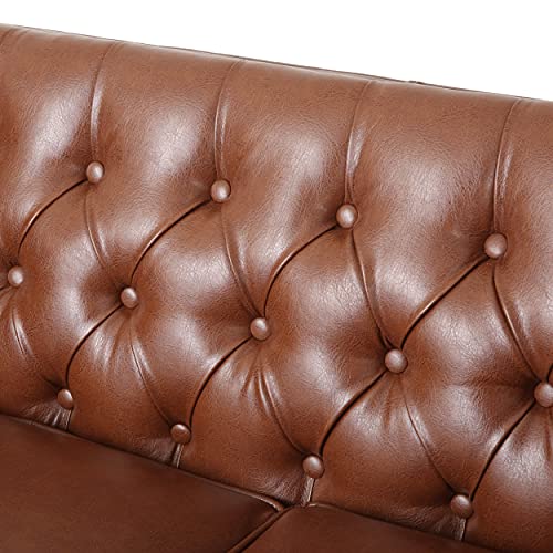 Christopher Knight Home Holasek Love Seats, Cognac + Brown